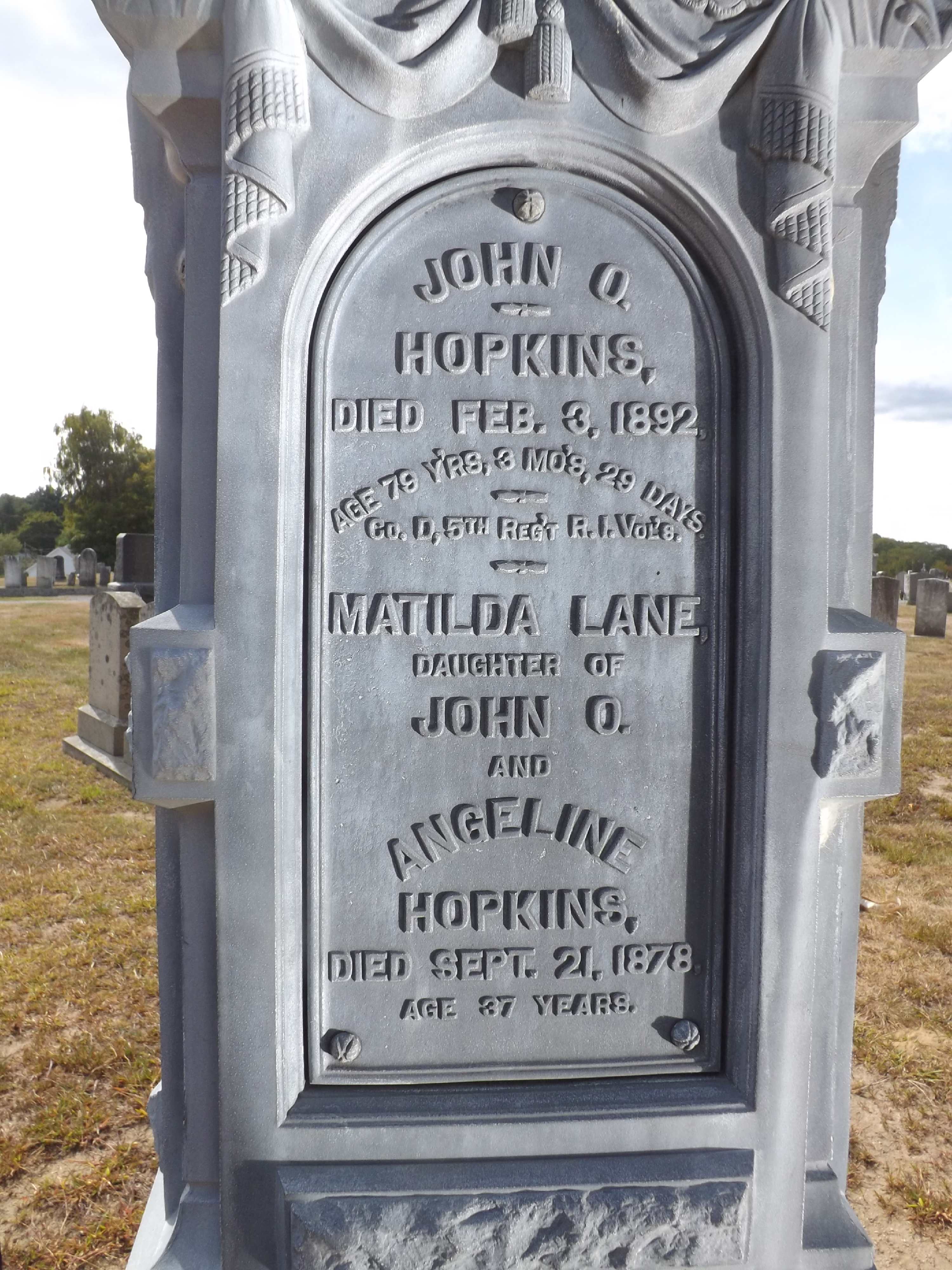 Rhode Island Historic Cemeteries - Person Details
