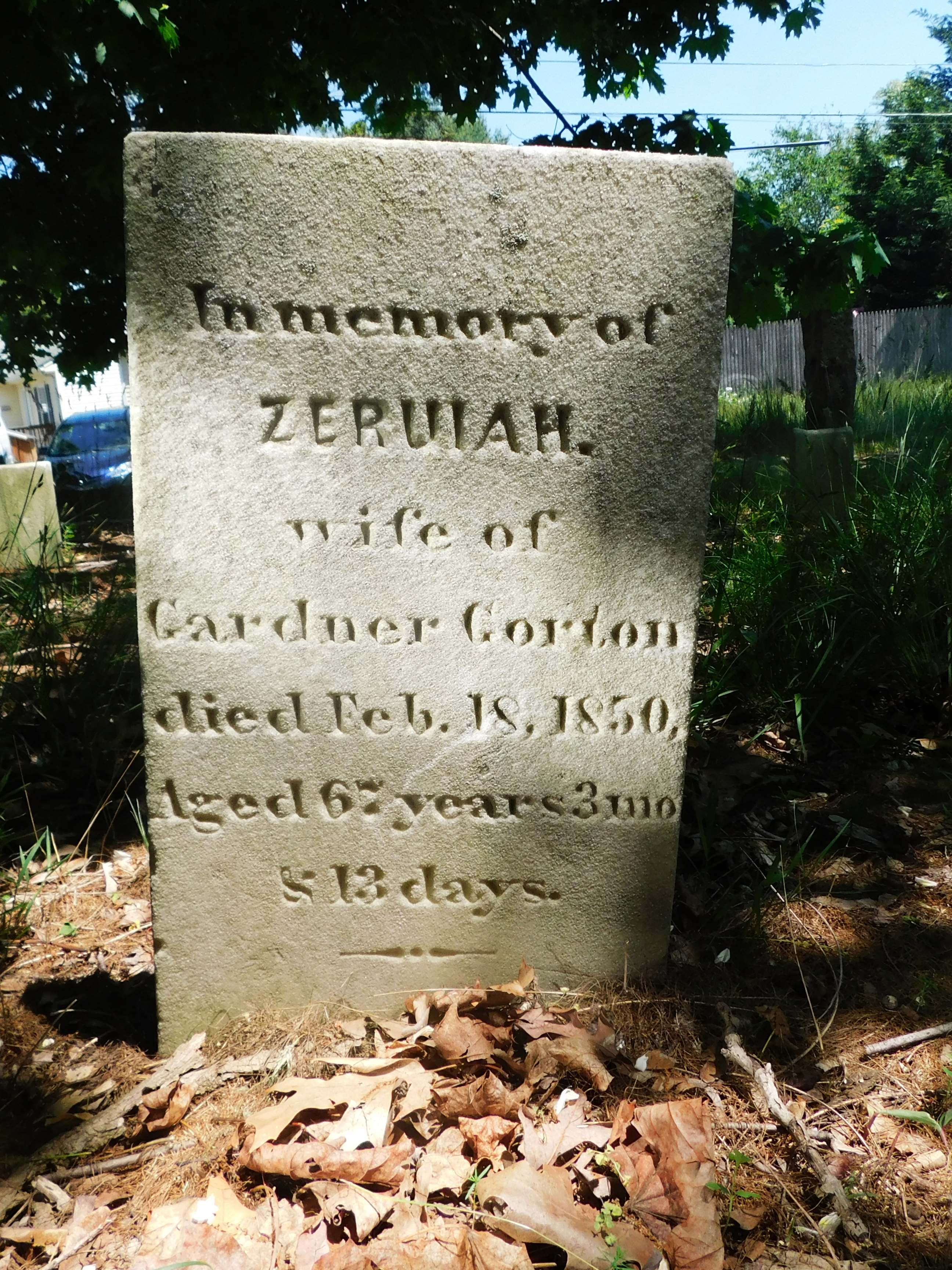 Rhode Island Historic Cemeteries - Person Details